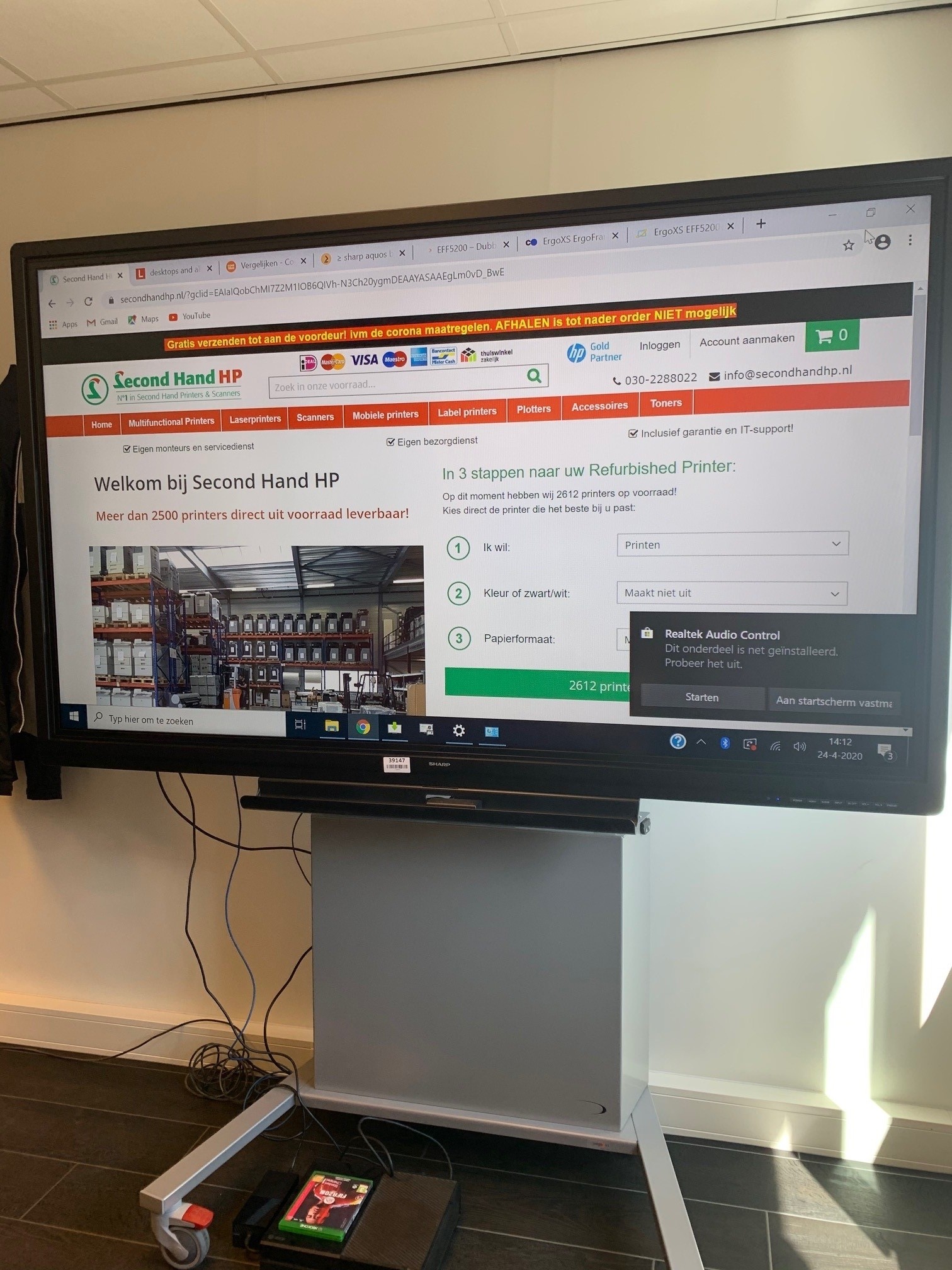 sharp aquos board 80'' interactieve whiteboard (pn80sc5)